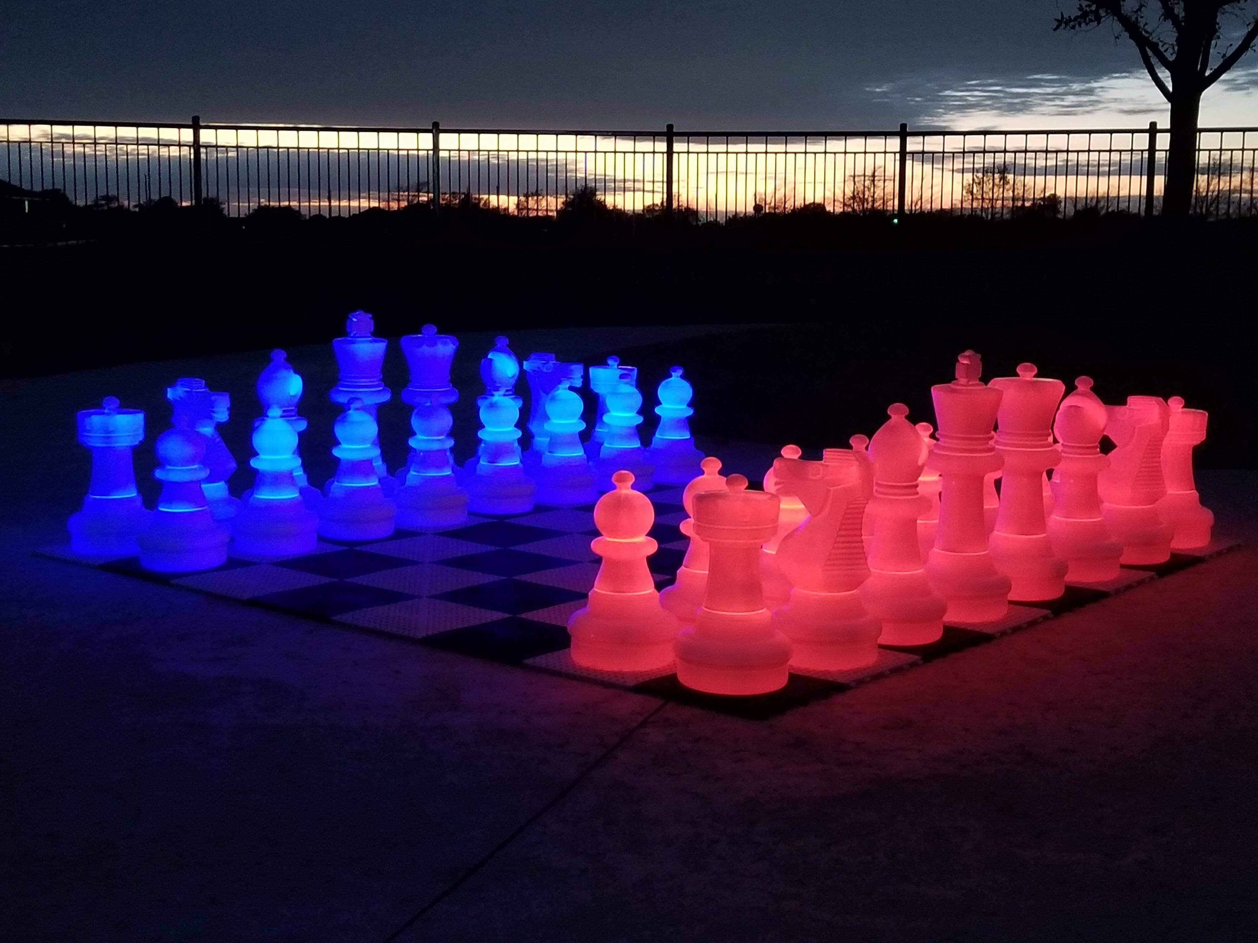 Giant Light Up Chess Board & Glow Sets