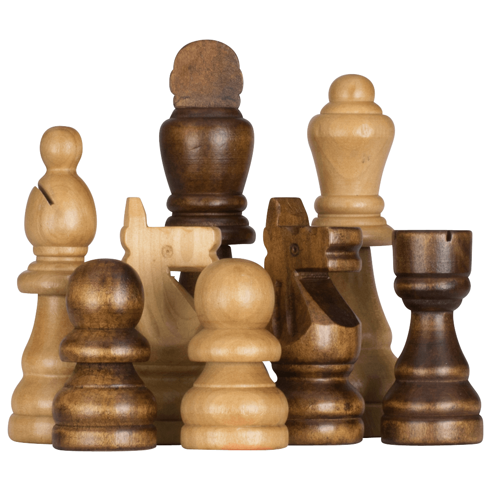 7" Rubber Tree Chess Set