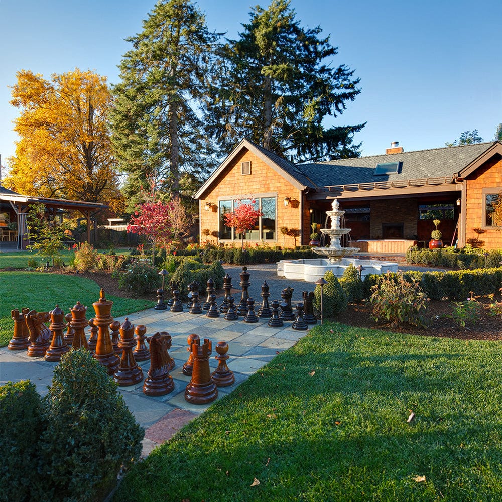 Luxury Chess Set - Teak Giant Chess Set