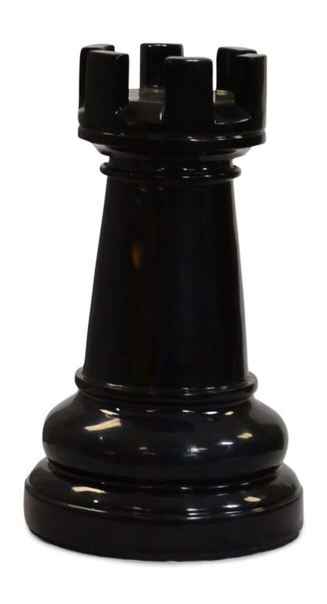 Giant Chess Piece 14 Inch Black Fiberglass Rook | MegaChess
