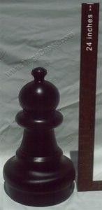 Giant Chess Piece 16 Inch Dark Plastic Pawn | MegaChess