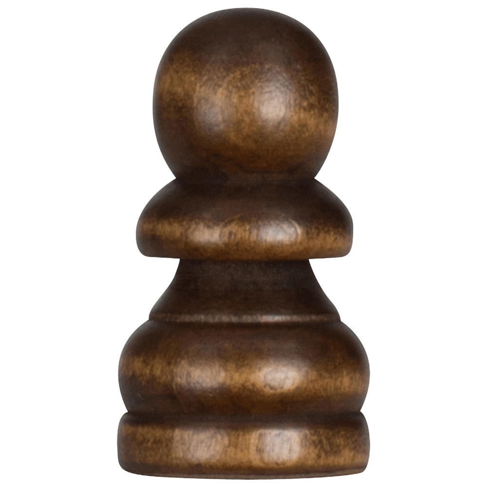 Giant Chess Piece 3 Inch Dark Rubber Tree Pawn | MegaChess