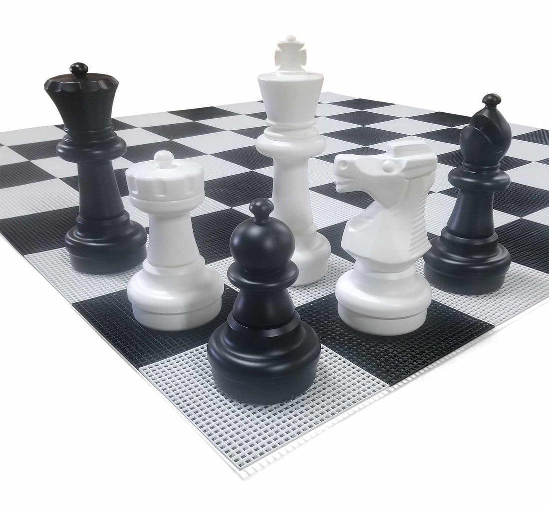 25 Inch Plastic Giant Chess Set with Hard Plastic Chessboard
