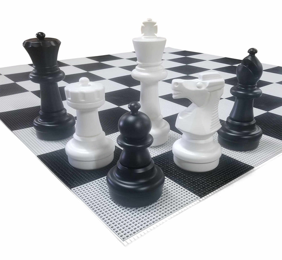 25 Inch Plastic Giant Chess Set with Hard Plastic Chessboard