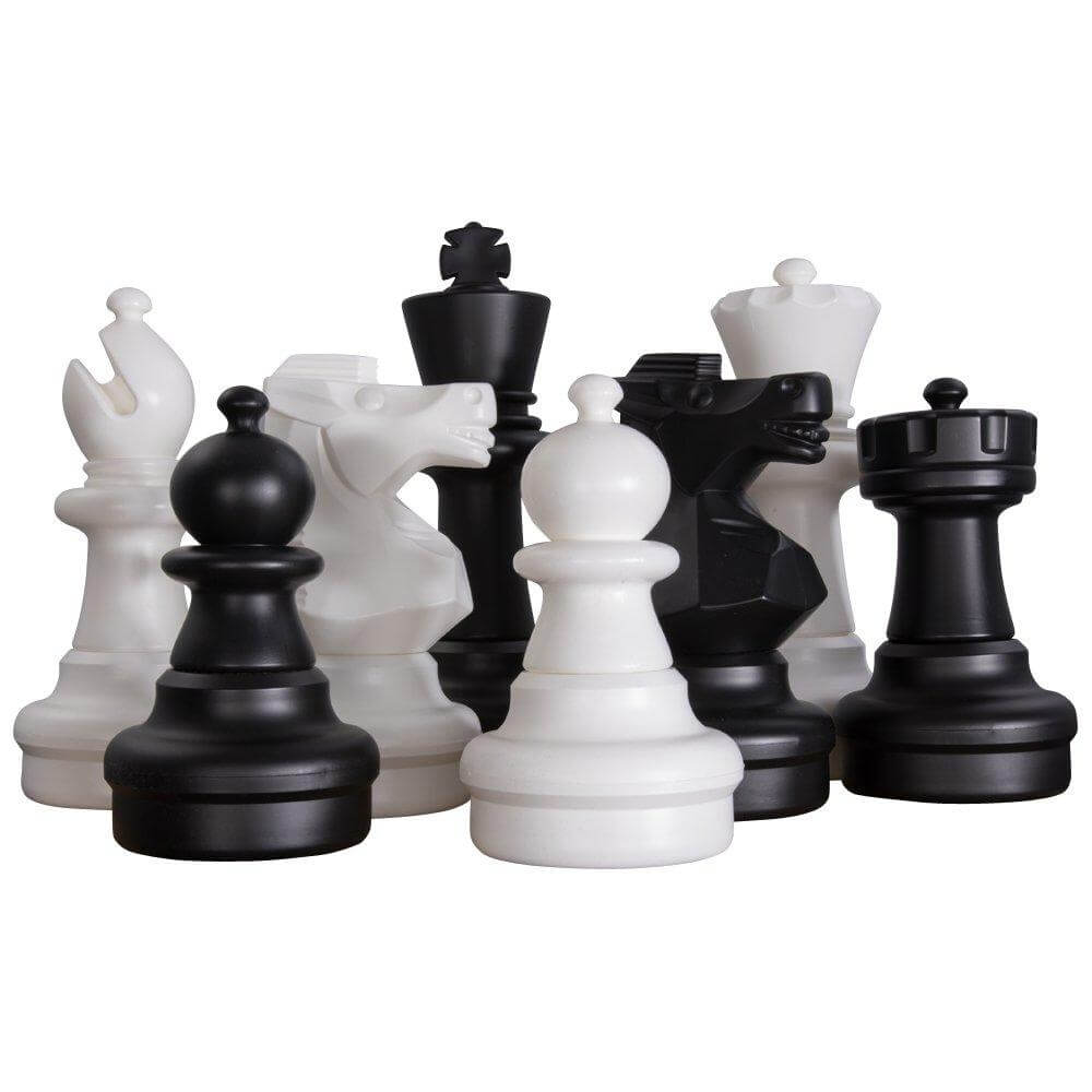 25 Inch Plastic Giant Chess Set with Hard Plastic Chessboard